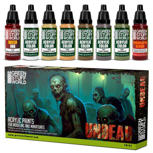 Green Stuff World 10121 Undead - Matt Acrylic Paint Set