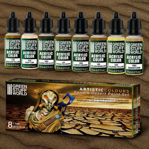 Green Stuff World 10125 Sand And Desert - Matt Acrylic Paint Set