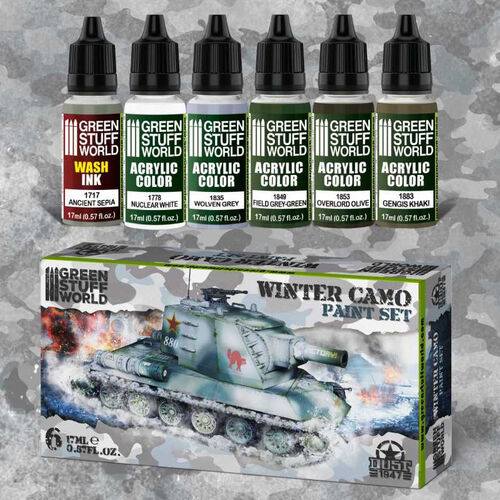 Green Stuff World 10272 Winter Camo - Matt Acrylic Paint Set
