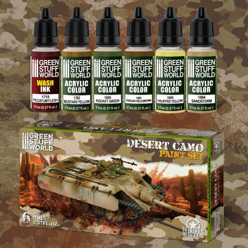 Green Stuff World 10274 Desert Camo - Matt Acrylic Paint Set