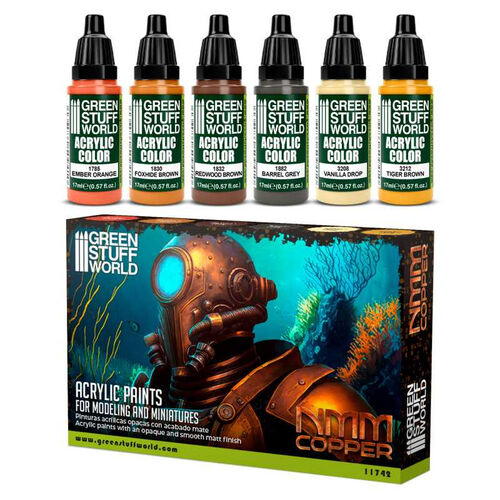 Green Stuff World 11742 NMM Copper Paint Set