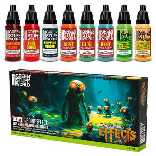 Green Stuff World 11747 Special Effects Volume 1 Paint Set (Box)