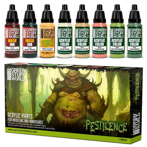 Green Stuff World 12065 Pestilence Paint Set