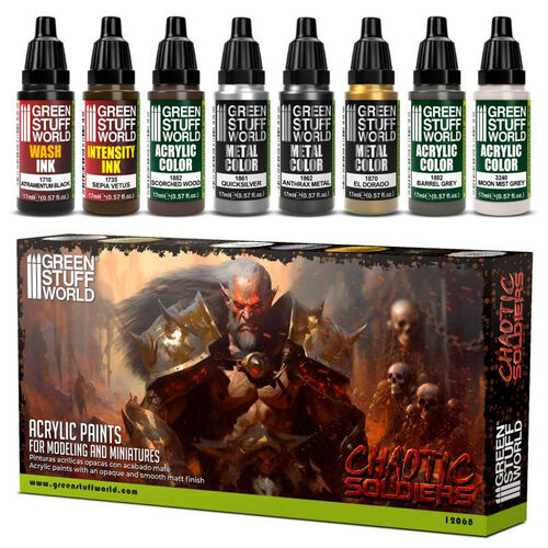 Green Stuff World 12068 Chaotic Soldiers Paint Set