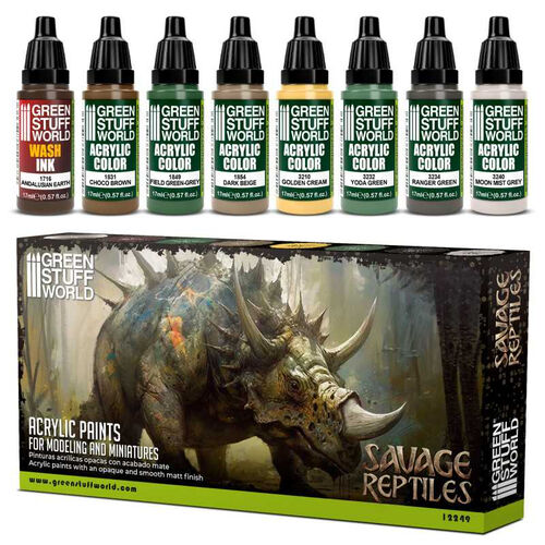 Green Stuff World 12249 Savage Reptiles Paint Set