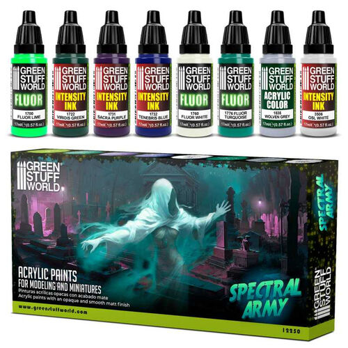 Green Stuff World 12250 Spectral Army Paint Set