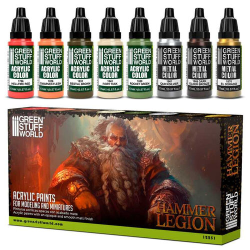 Green Stuff World 12251 Hammer Legion Paint Set