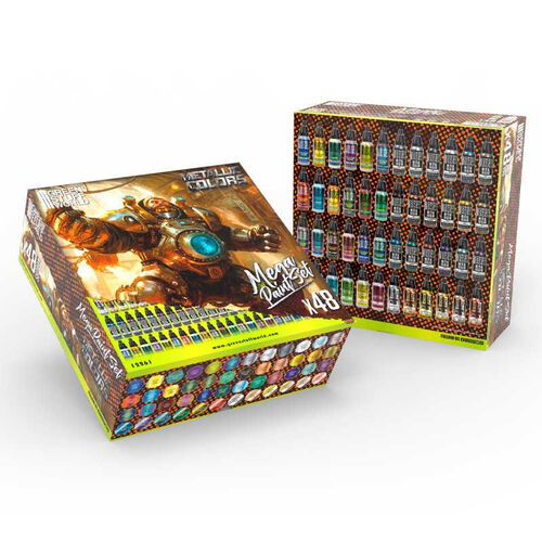 Green Stuff World 12261 Metallics Colors Paint Set (Box 48)