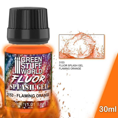 Green Stuff World 3153 Splash Gel Fluor - Flaming Orange Acrylic