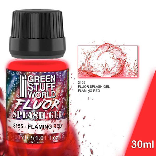 Green Stuff World 3155 Splash Gel Fluor - Flaming Red Acrylic