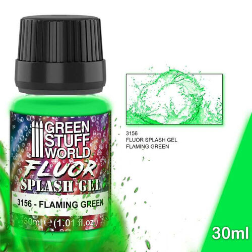 Green Stuff World 3156 Splash Gel Fluor - Flaming Green Acrylic