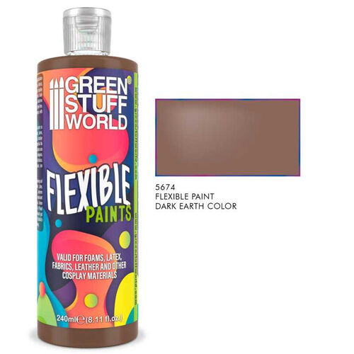 Green Stuff World 5674 Flexible Paints - Dark Earth