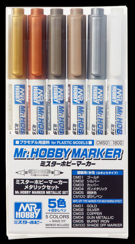 Mr.Hobby CMS01 CMS-01 Marker Metallic Set