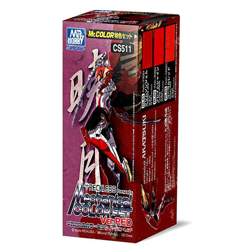 Mr.Hobby CS-511 Mechanical Color Ver. Red Semi-Gloss Set