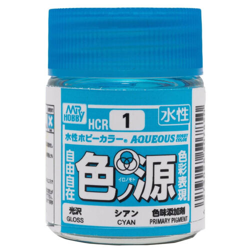 Mr.Hobby HCR-1 HCR-01 Primary Color Pigments - Cyan Gloss (Aqueous)