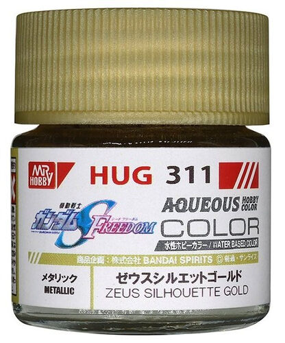 Mr.Hobby HUG311 Mr.Aqueous Gundam Color - Zeus Silhouette Gold Metallic
