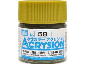 Mr.Hobby N058 Interior Green Semi Gloss