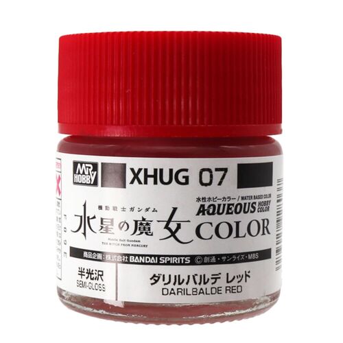 Mr.Hobby XHUG-07 XHUG07 Aqueous Gundam Darilbalde Red, Semi-Gloss