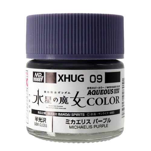 Mr.Hobby XHUG-09 XHUG09 Aqueous Gundam Michaelis Purple, Semi-Gloss