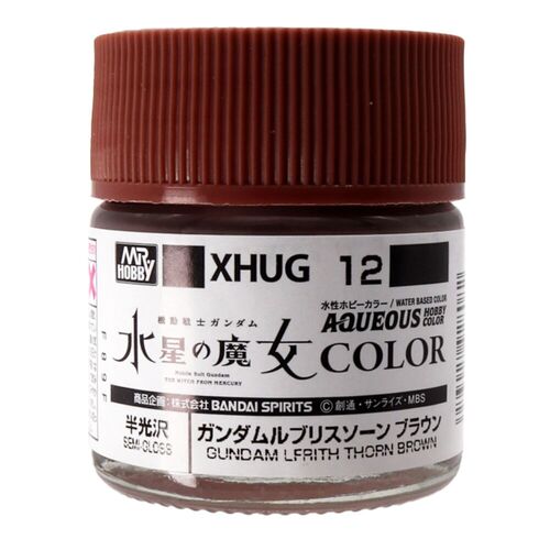 Mr.Hobby XHUG-12 XHUG12 Aqueous Gundam Lfrith Thorn Brown, Semi-Gloss