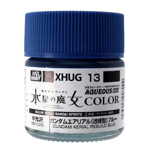 Mr.Hobby XHUG-13 XHUG13 Aqueous Gundam Aerial Rebuild Blue, Semi-Gloss