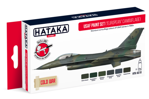 Hataka Hobby HTK-AS10 USAF Paint Set (European Camouflage)