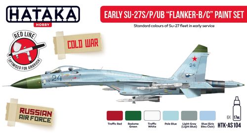 Hataka Hobby AS104 Early Su-27S/P/UB "Flanker B/C" paint set
