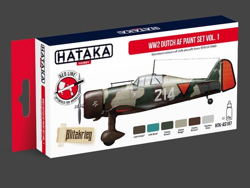 Hataka Hobby HTK-AS107 WW2 Dutch AF paint set vol. 1