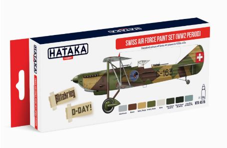 Hataka Hobby HTK-AS15 Swiss Air Force Paint Set (WW2 period)
