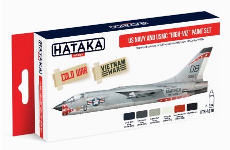 Hataka Hobby HTK-AS18 US Navy and USMC "high-viz" paint set