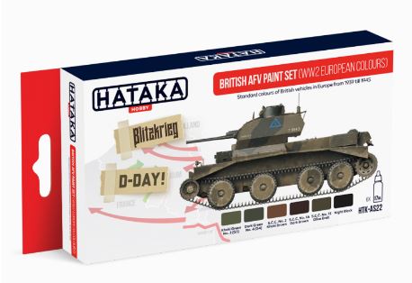 Hataka Hobby HTK-AS22 British AFV paint set (WW2 European Colours)