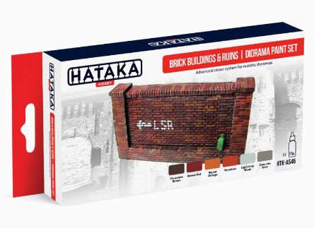 Hataka Hobby HTK-AS45 Brick buildings & ruins / diorama paint set