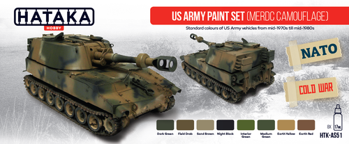 Hataka Hobby HTK-AS51 US Army paint set (MERDC camouflage)