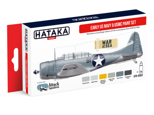 Hataka Hobby HTK-AS53 Early US Navy & USMC paint Set