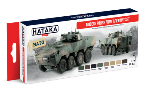 Hataka Hobby HTK-AS72 Modern Polish Army AFV paint set