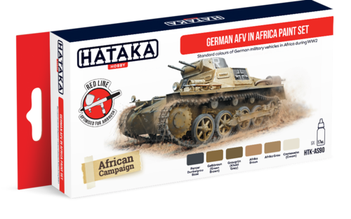 Hataka Hobby HTK-AS90 German AFV in Africa Paint set