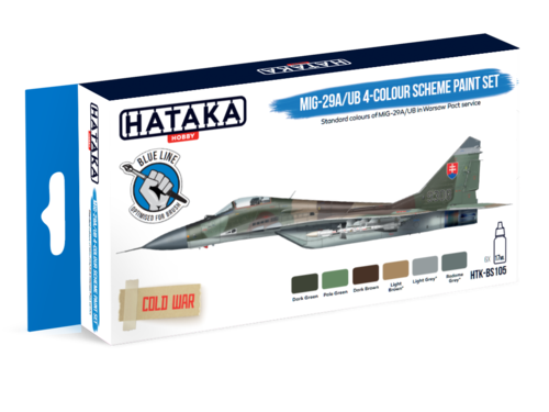 Hataka Hobby HTK-BS105 MIG-29A/UB 4-colour scheme Paint Set