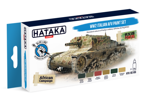 Hataka Hobby HTK-BS106 WW2 Italian AFV Paint Set