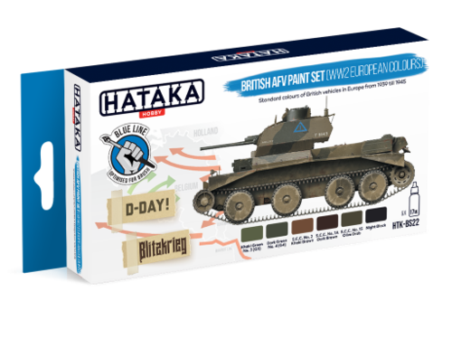 Hataka Hobby HTK-BS22 british AFV paint set (WW2 European)