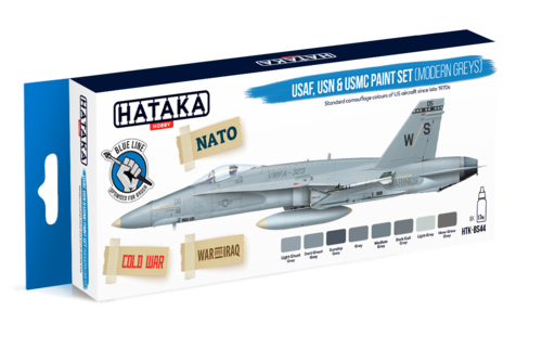 Hataka Hobby HTK-BS44 USAF, USN & USMC paint set (modern greys)