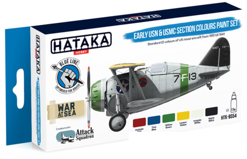 Hataka Hobby HTK-BS54 Early USN & USMC Section Colours paint set