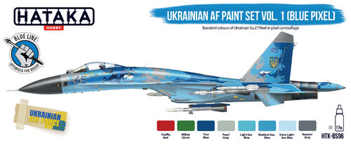 Hataka Hobby HTK-BS96 Ukrainian AF Paint Set Vol. 1 (Blue Pixel)