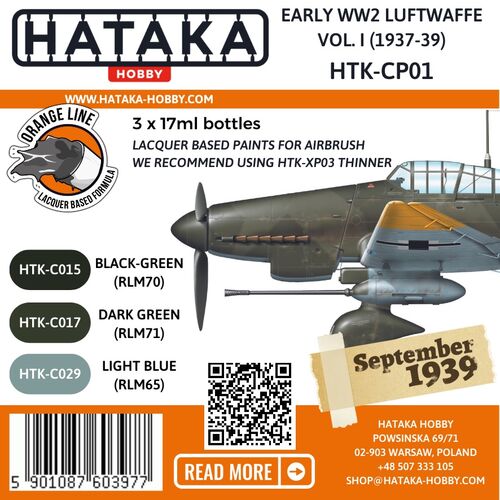 Hataka Hobby HTK-CP01 Early WW2 Luftwaffe Vol. I (1937-39)