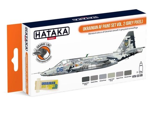 Hataka Hobby HTK-CS109 Ukrainian AF paint set vol.2 (Grey Pixel)