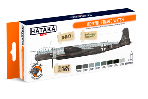 Hataka Hobby HTK-CS110 Mid-War Luftwaffe Paint Set