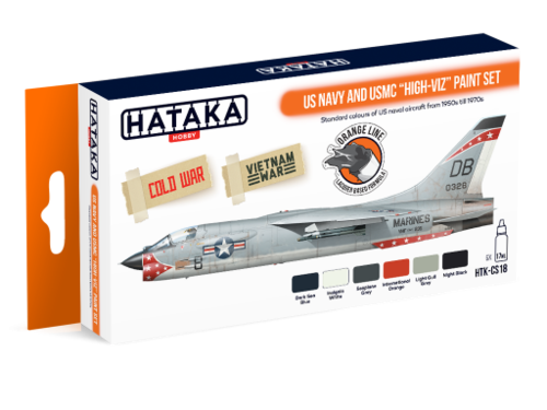 Hataka Hobby HTK-CS18 US Navy, USMC "high-viz" paint set