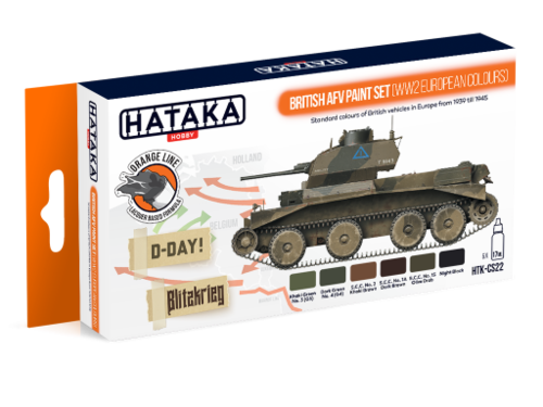 Hataka Hobby HTK-CS22 British AFV WW2 European colours paint set