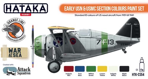 Hataka Hobby CS54 Early USN&USMC Section colours paints