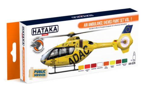 Hataka Hobby HTK-CS76 Air Ambulance (HEMS) paint set vol. 1