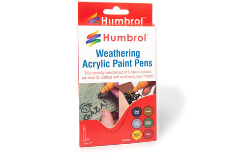 Humbrol AV0100 Weathering Pens (6 pcs)
